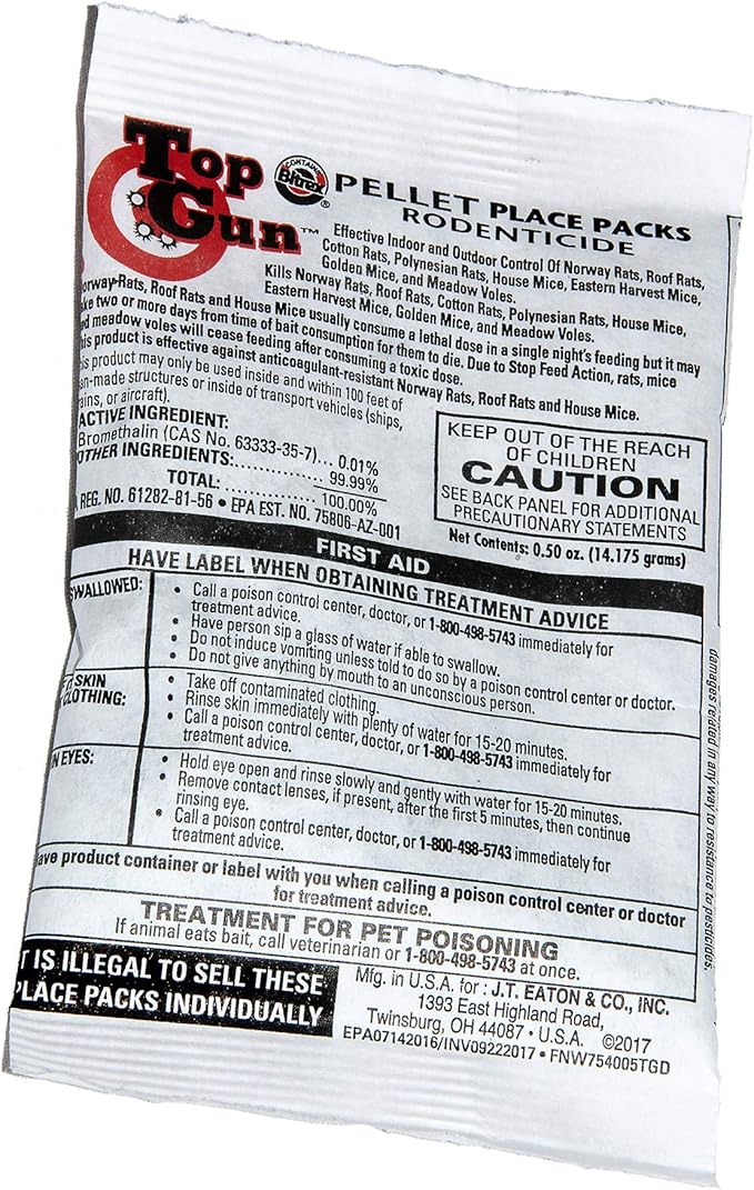 Rodenticida Top Gun Pellet en Sobre – MELO Pet and Garden